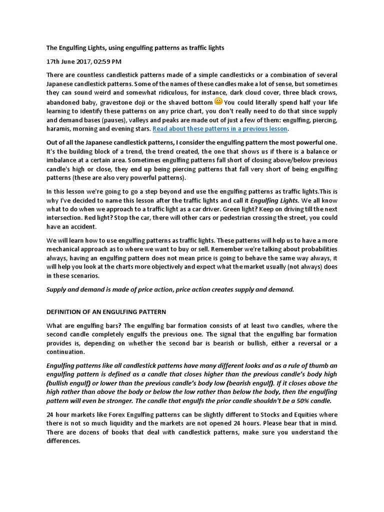 Engulfing Patterns as Traffic Signals | PDF | Market Trend | Traffic Light