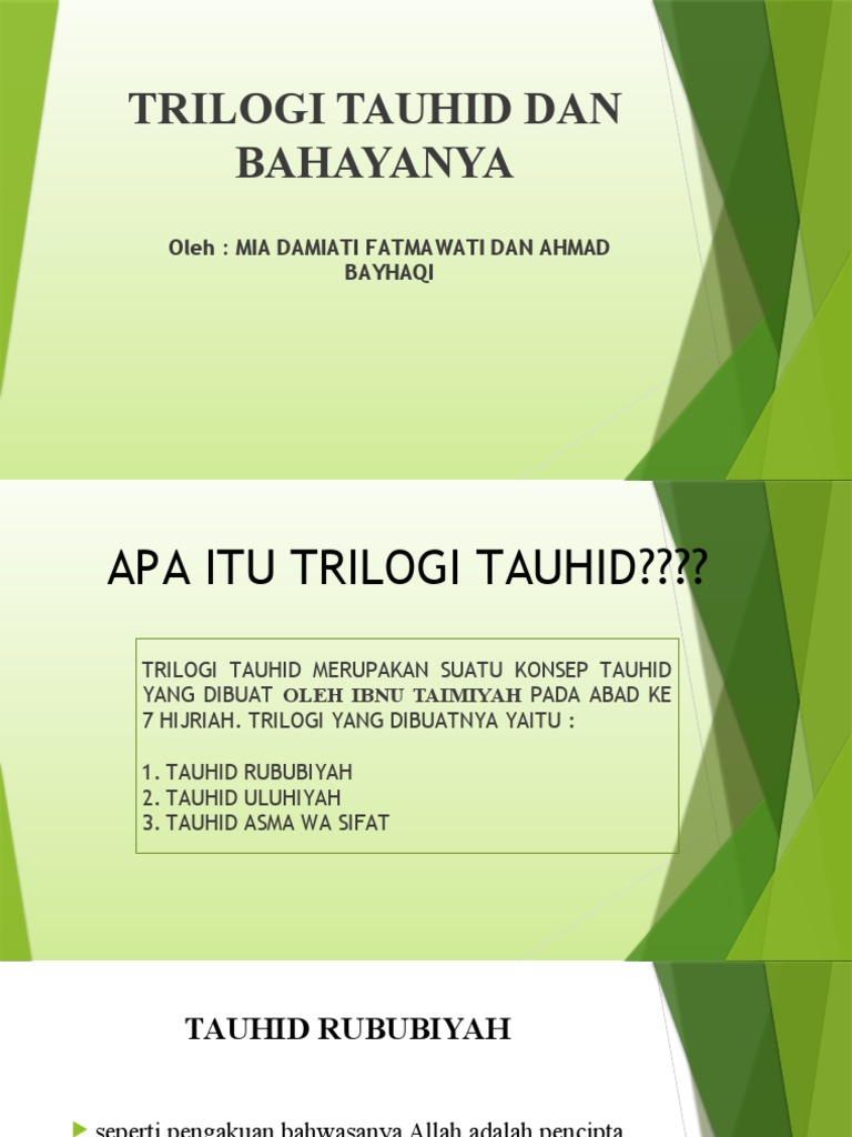 Bahaya dan Konsep Trilogi Tauhid | PDF | Agama & Spiritualitas