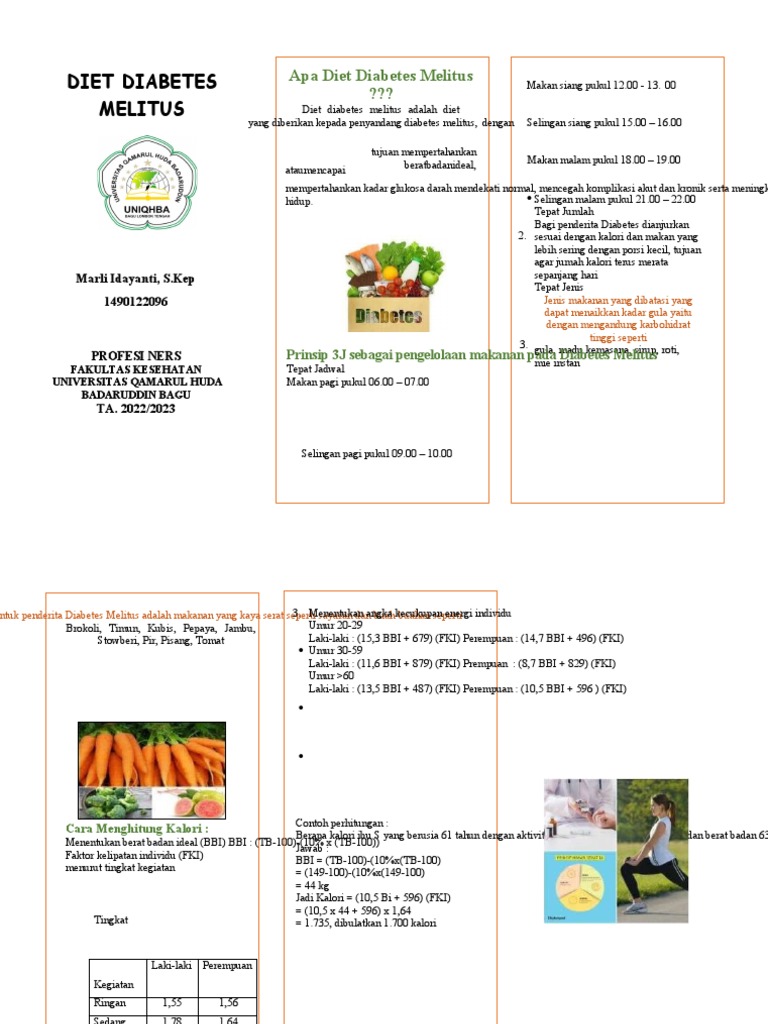 Leaflet Diet DM Marli | PDF