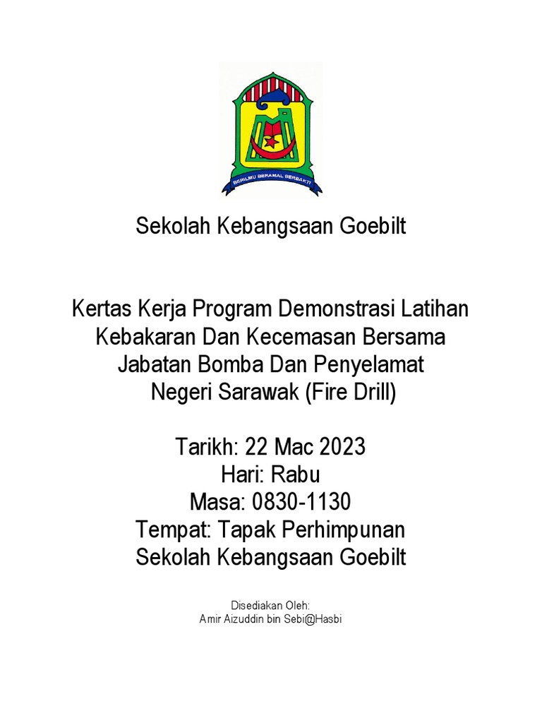 Kertas Kerja Bomba 2023 | PDF