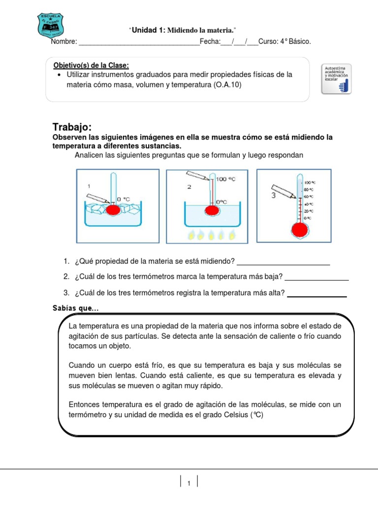 Guia - Estudiante - Ciencias - 4 Basico Propiedades de La Materia | PDF