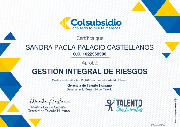 Gestión Integral de Riesgos 2022 | PDF