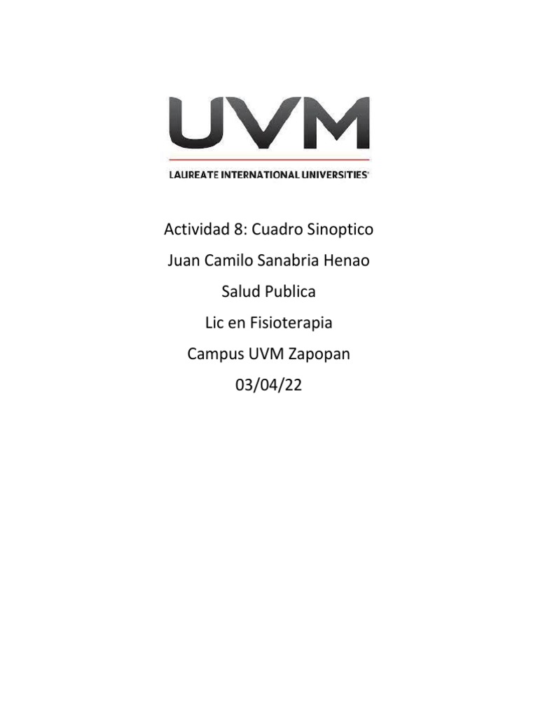 Act8 | PDF | Infección | Vigilancia