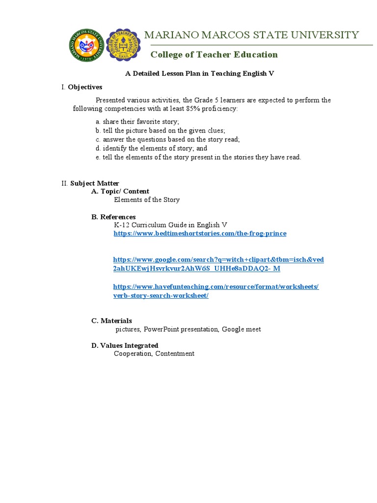 LP Week 2 | PDF | Teachers | Lesson Plan