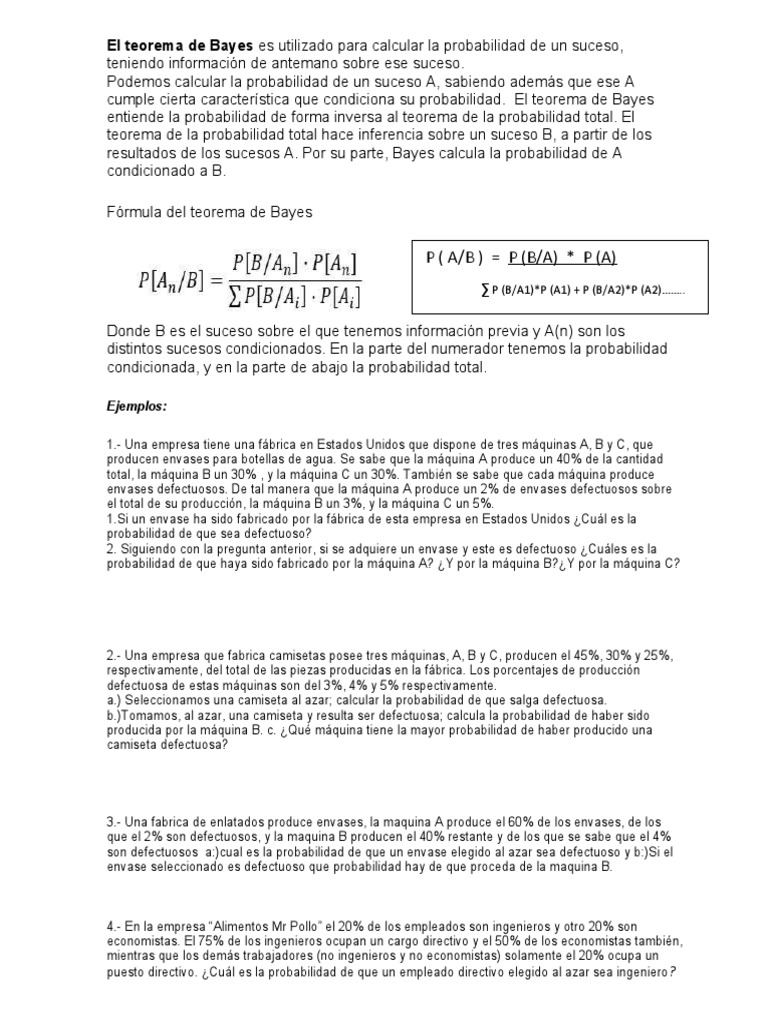 Ejemplos del Teorema de Bayes | PDF | Probabilidad | Virus