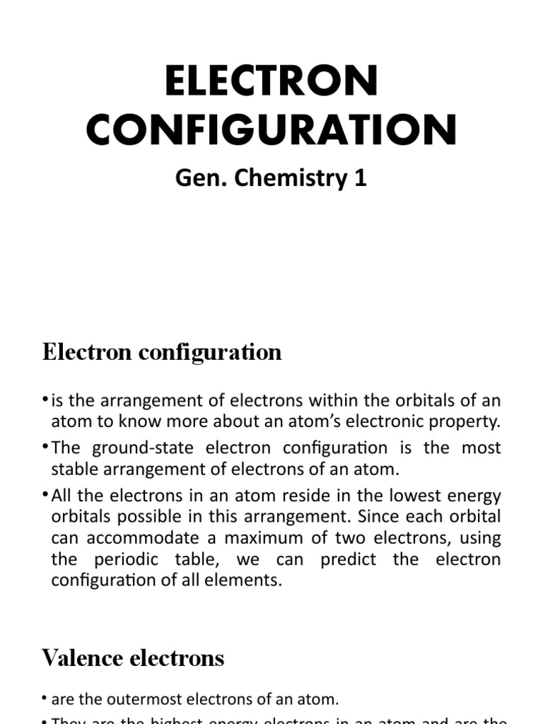 Electron Configuration Pdf Electron Configuration Atomic Orbital