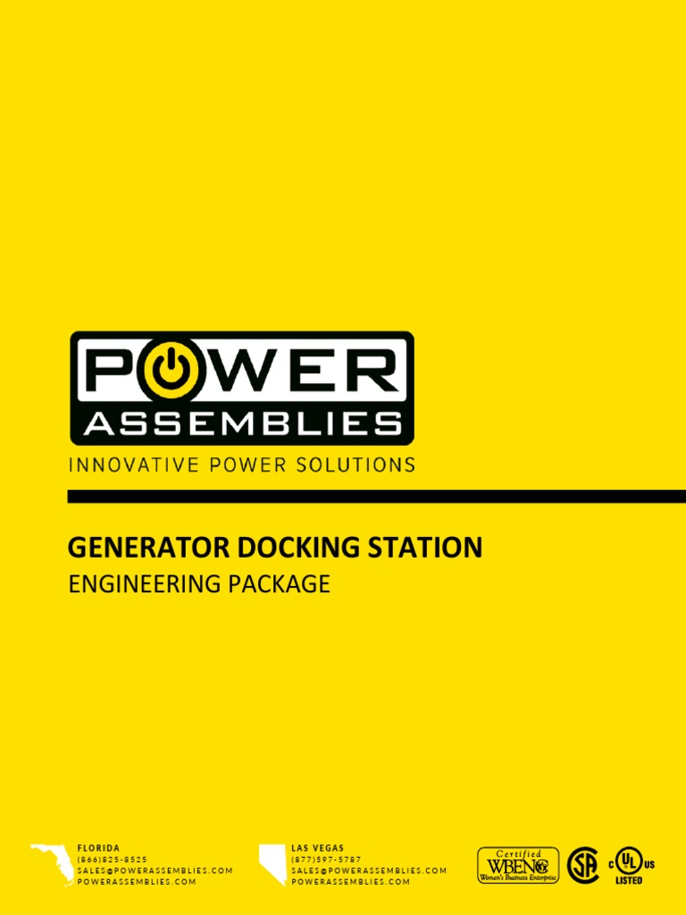 Generator Docking Station Engineering Package | PDF | Electrical ...