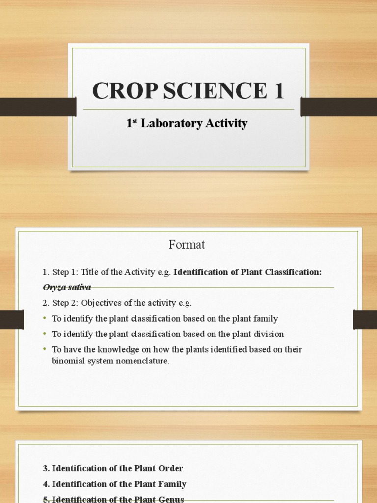 CROP SCIENCE 1 Lab Activity | PDF | Home & Garden