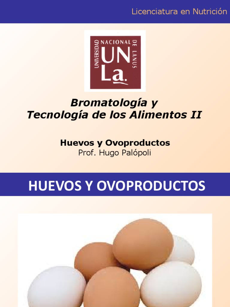 Huevos y Ovoproductos | PDF | Huevo como alimento | Química