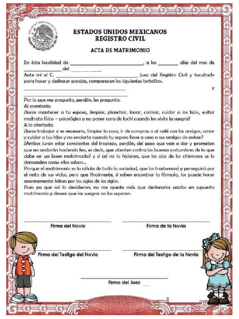 Acta de Matrimonio Kermes | PDF