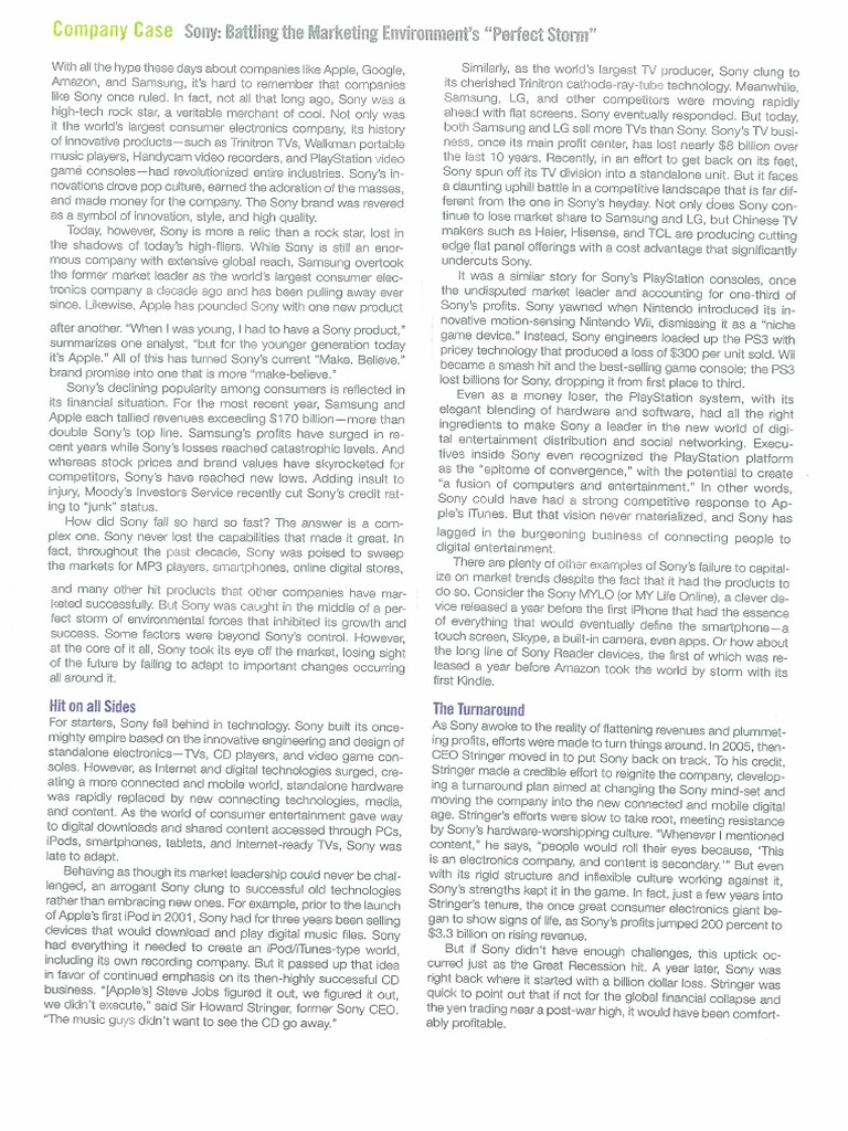 Case Study Sony | PDF