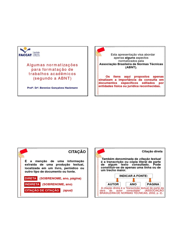 03 Resumo Normas Abnt 2014 | PDF | Citação | Comunicação