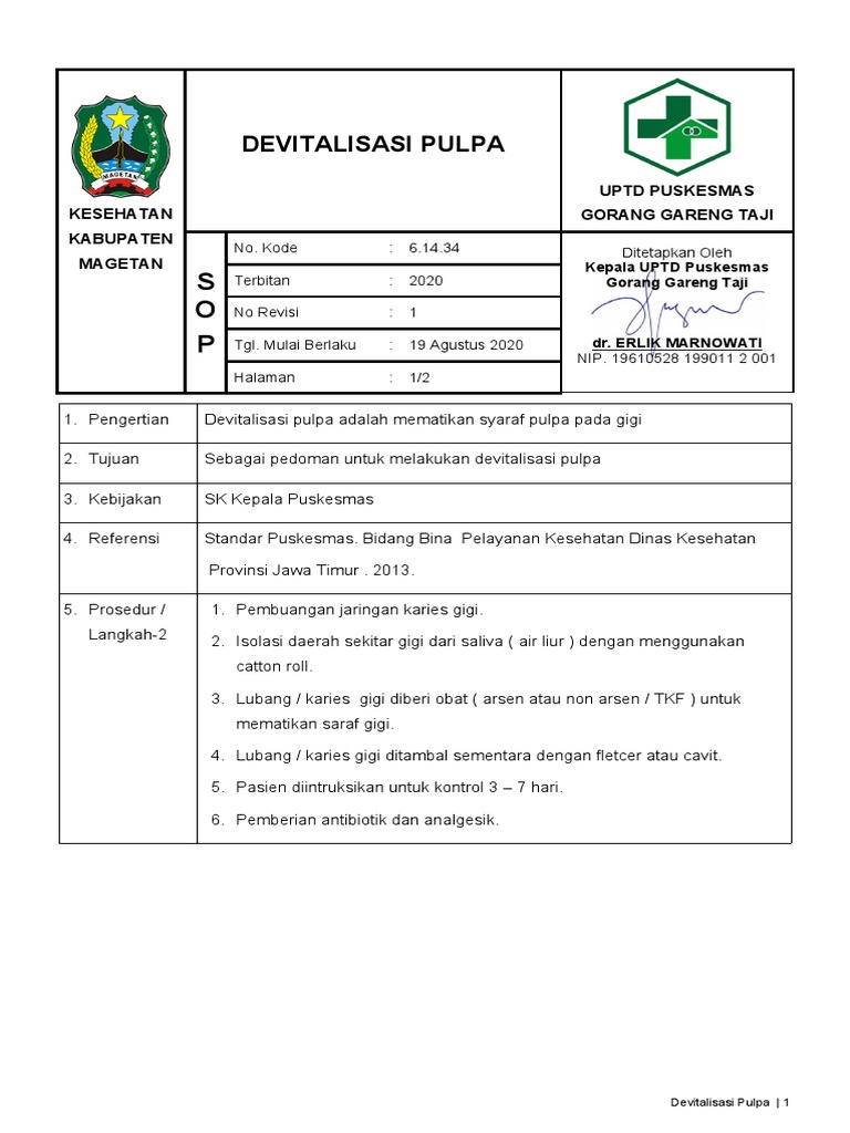 34 Devitalisasi Pulpa | PDF