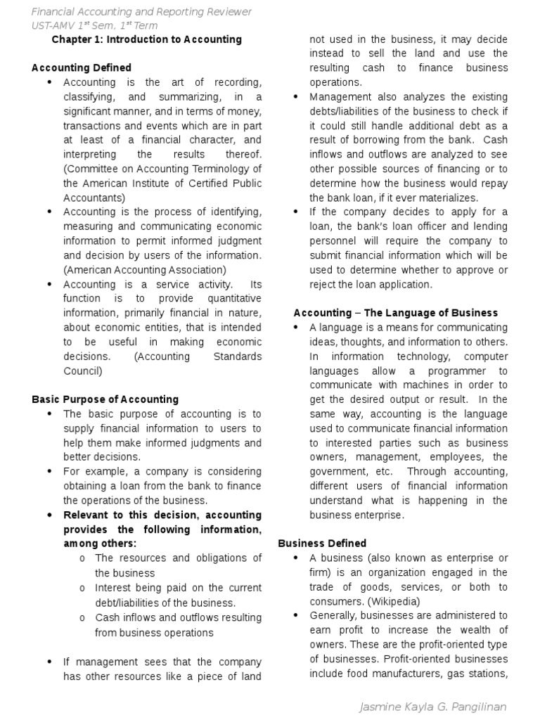 Accounting Reviewer | PDF | Accounting | Certified Public Accountant