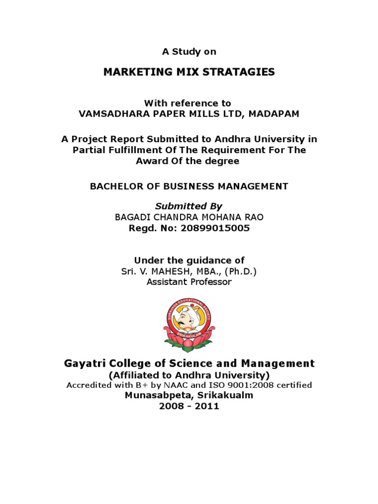 Mrketing Mix | PDF | Paper | Pulp (Paper)