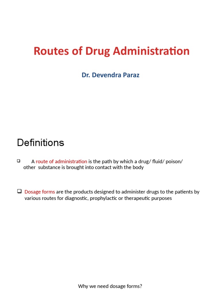 Routes of Drug Administration Explained | PDF | Topical Medication ...