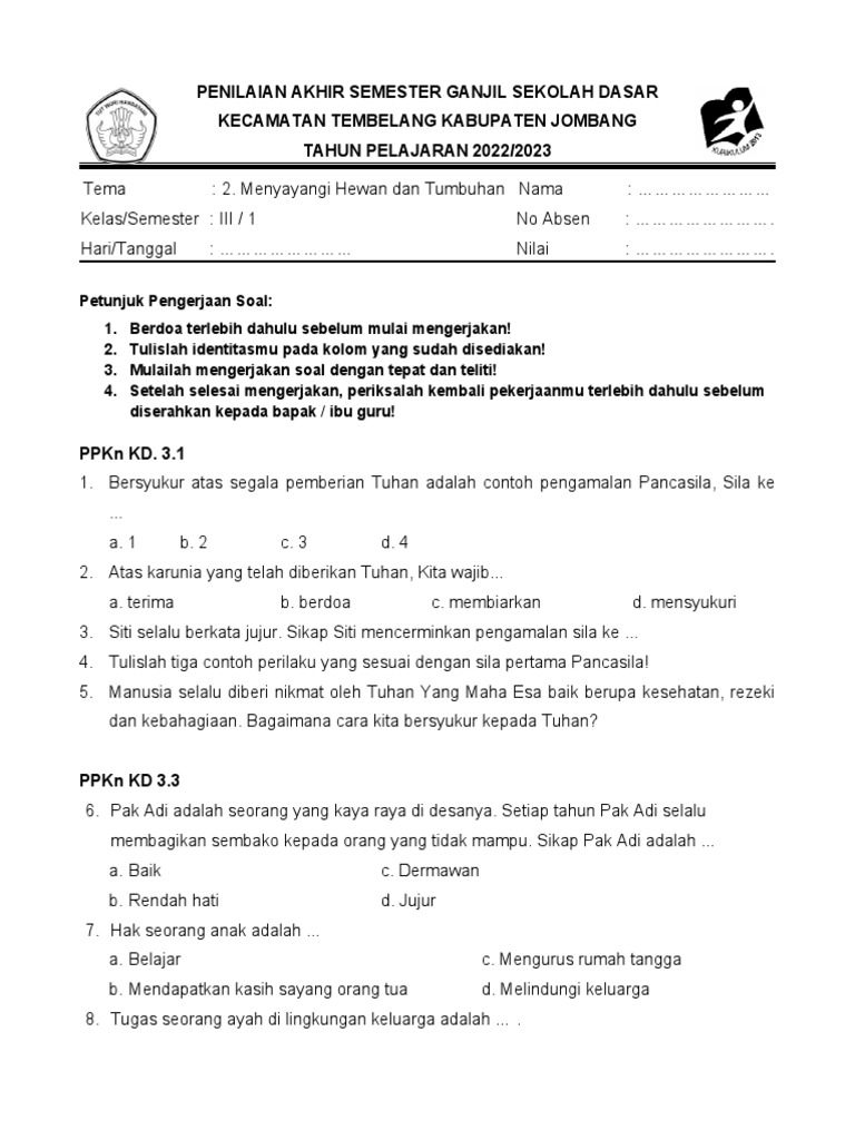 Pas Tema 2 Kelas 3 | PDF