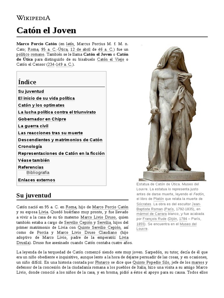 Catón El Joven | PDF | Julio César | Pompeyo