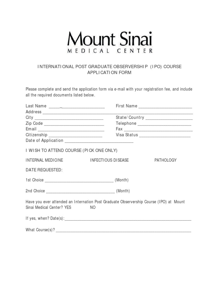IPO Course Application at Mount Sinai | PDF | Visa Inc. | Credit Card