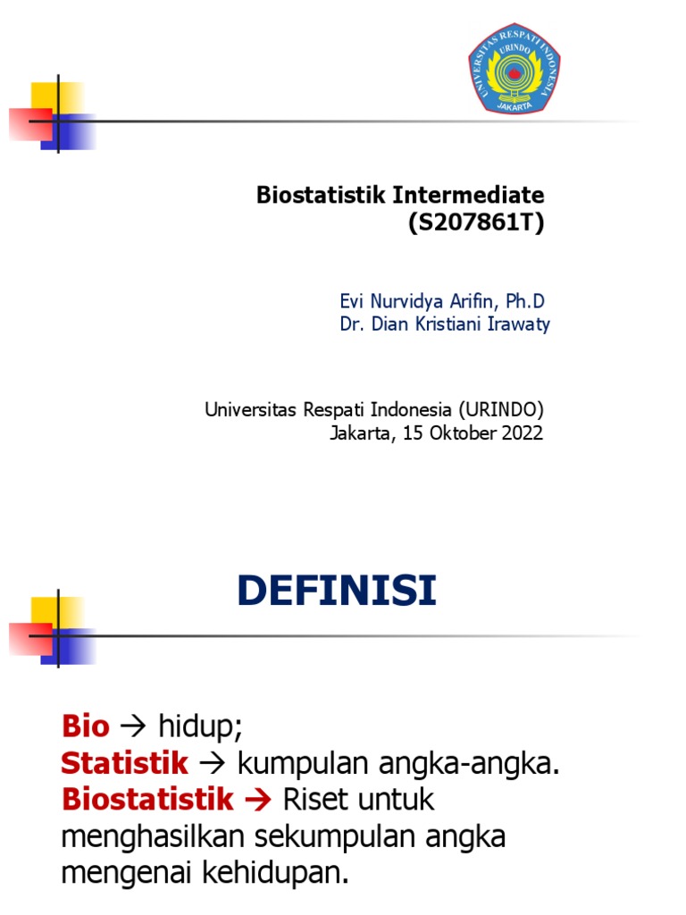 Biostatistik Lanjutan | PDF | Sains & Matematika