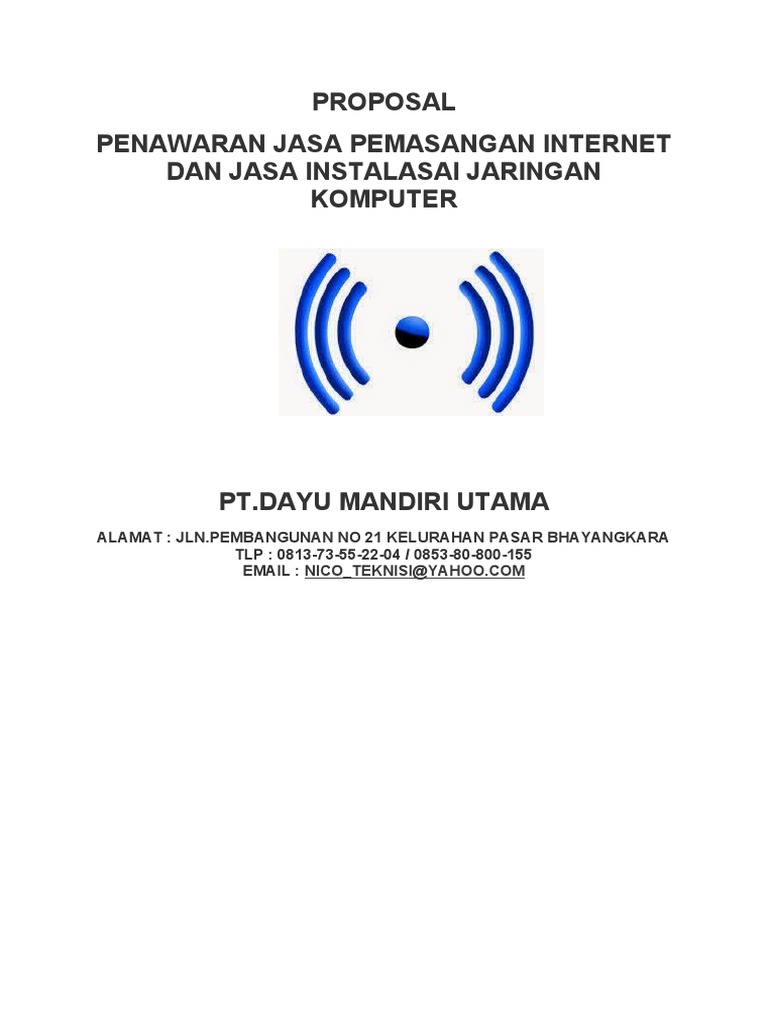 Proposal Penawaran Jasa Komputer | PDF | Griya & Taman