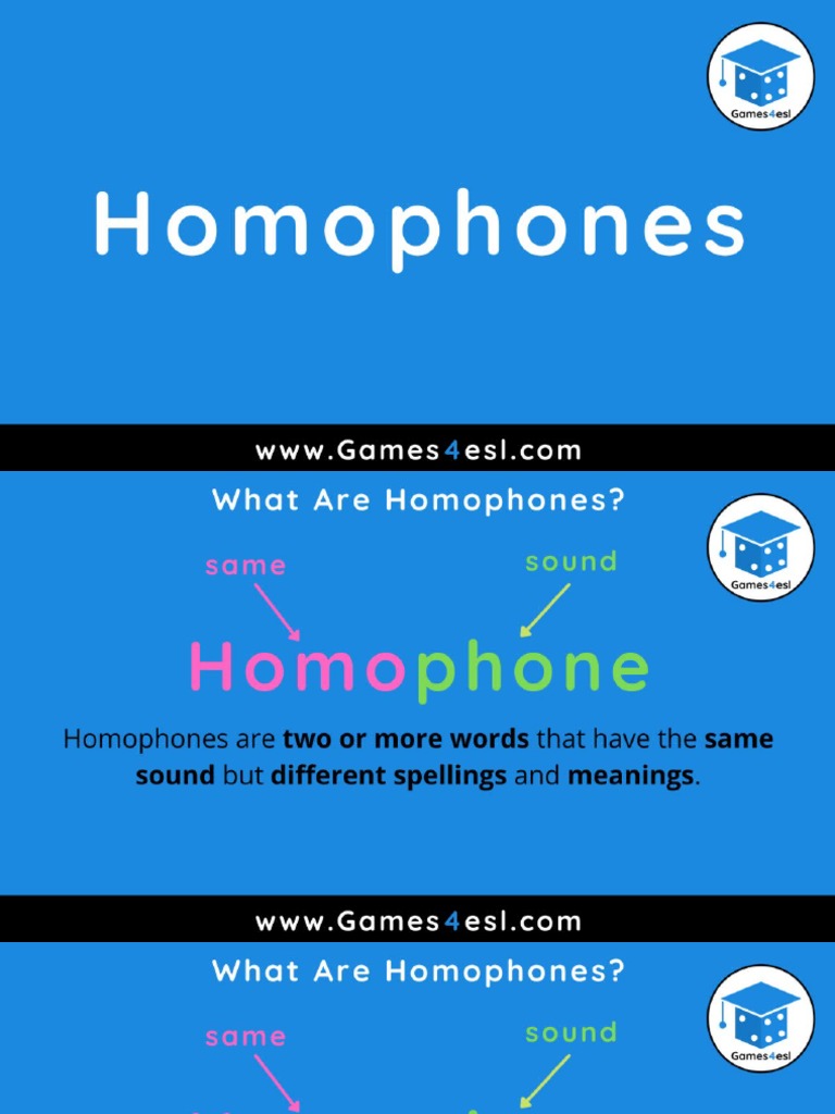 Homophones PPT Lesson | PDF