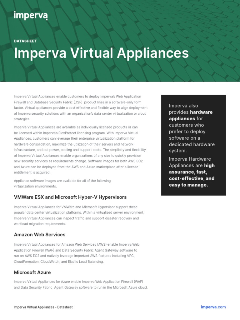 Imperva VirtualAppliances V2.3 20220518 | PDF | Microsoft Azure | Cloud ...