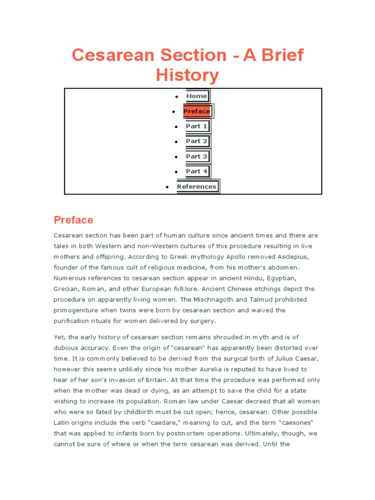Cesarean Section Pdf Childbirth Caesarean Section