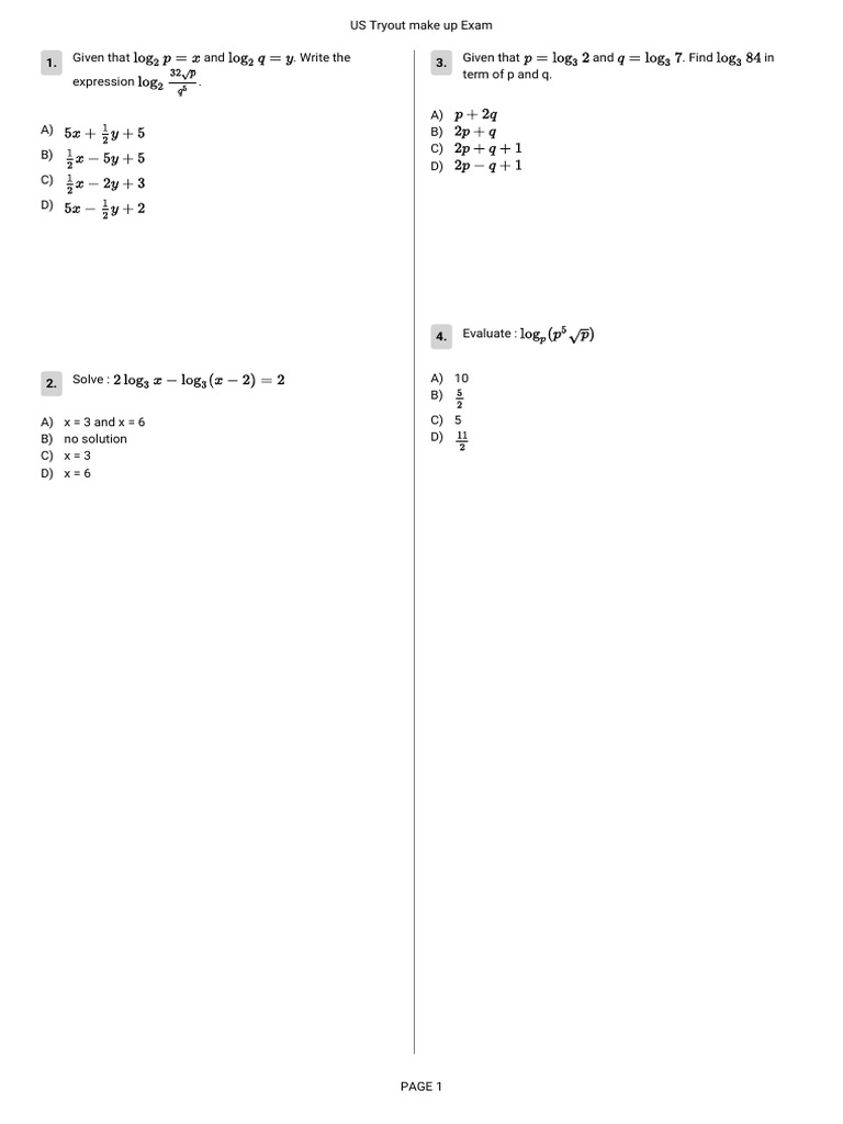 School Exam Math Grade 12 | PDF | Trigonometric Functions | Equations