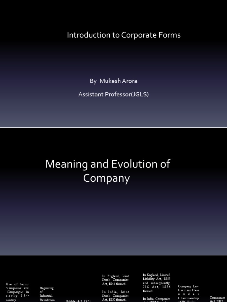 Introduction To Corporate Law | PDF | Companies | Ownership