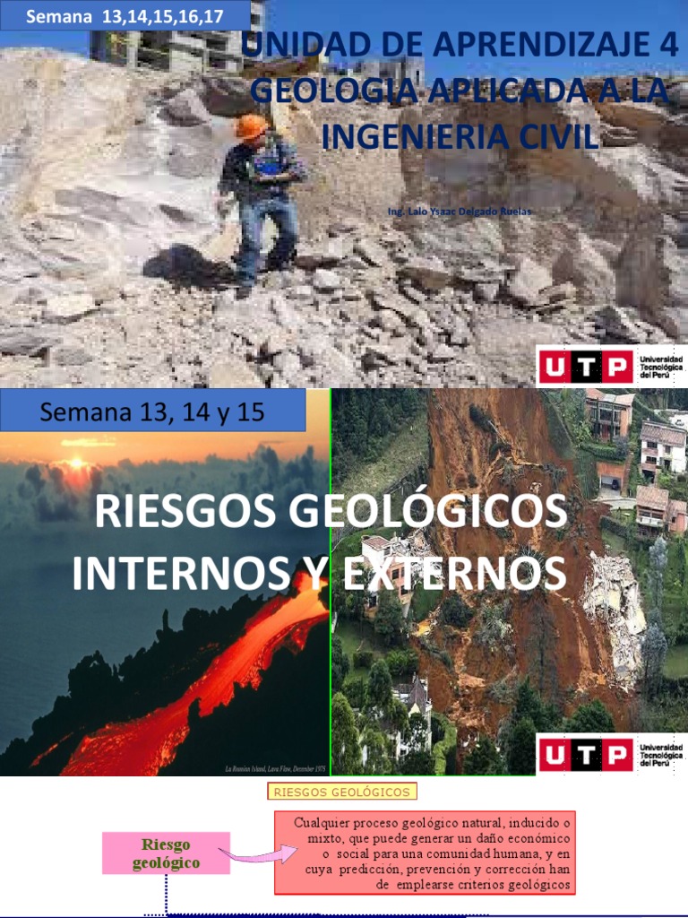 Riesgos Geológicos Internos y Externos | PDF | Temblores | Volcán