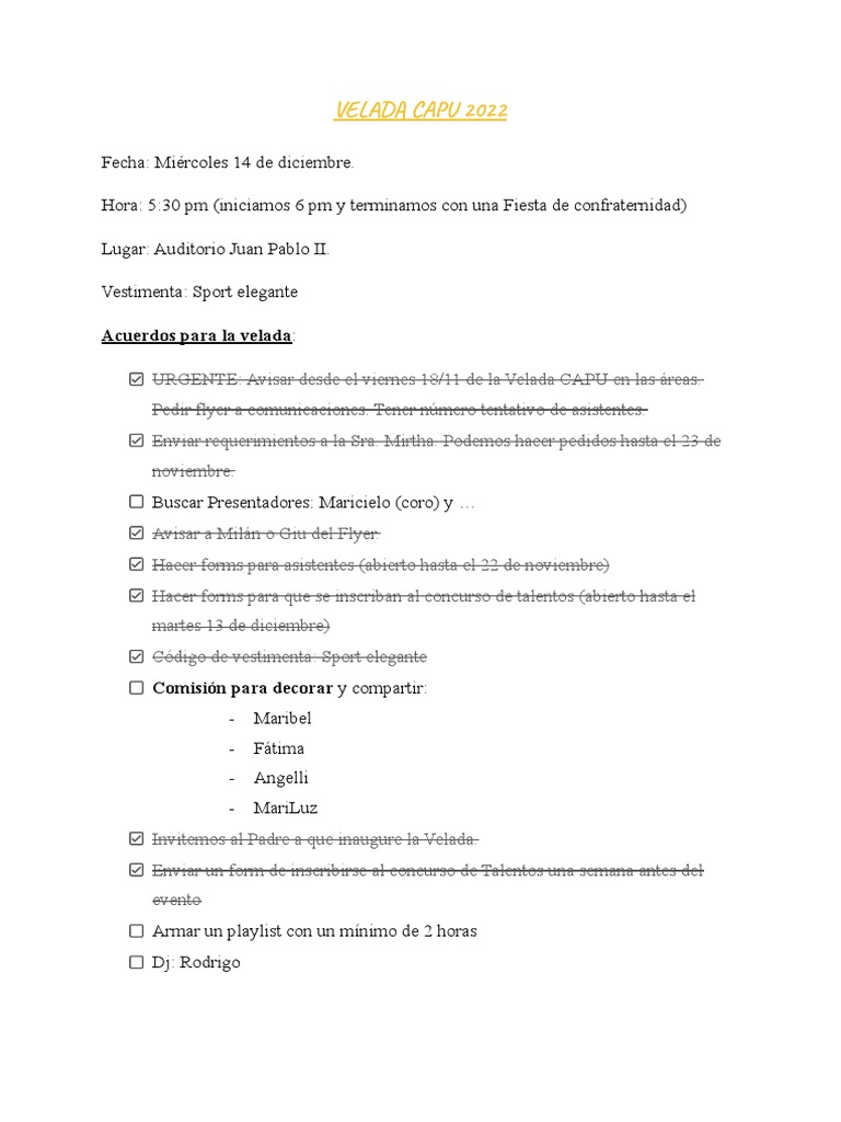 Velada Capu 2022 | PDF