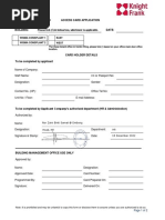 Access Card Request Form Template | PDF
