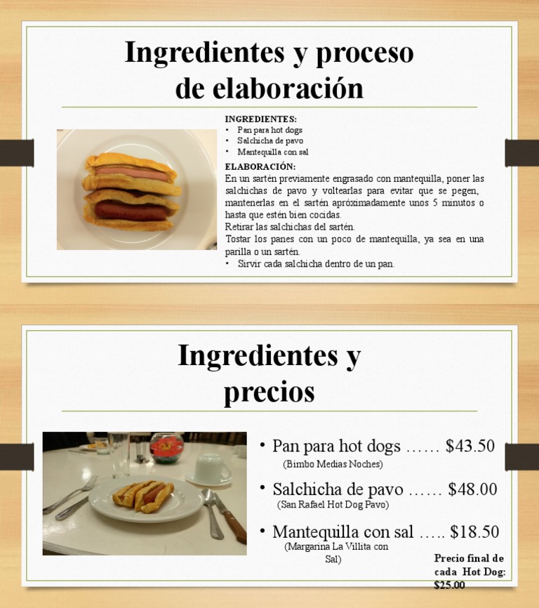 Receta de Hot Dog | PDF