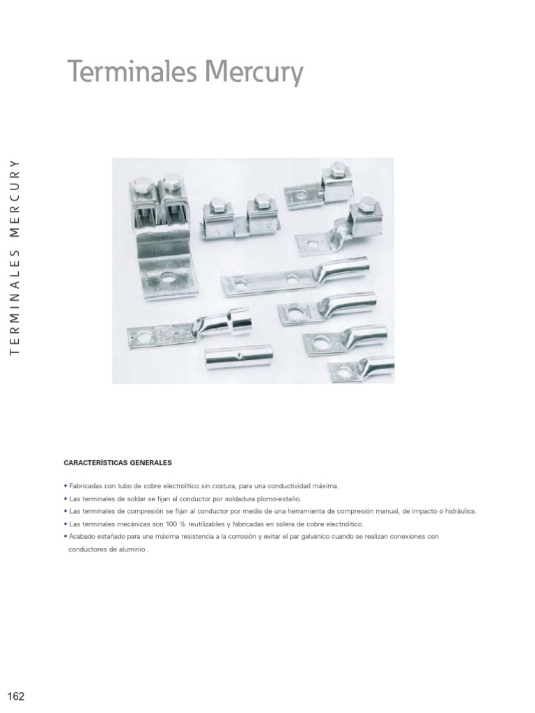 Terminales Mercury: Características y Usos | PDF | Cobre | Construcción