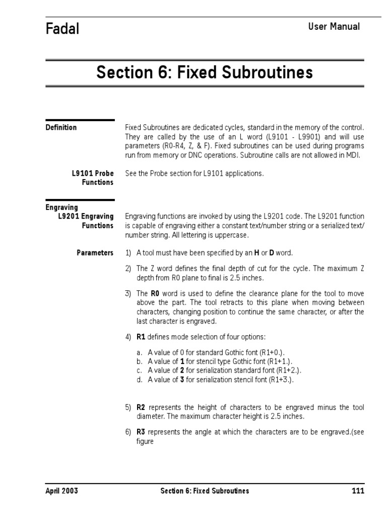 Sect 6 Fixed Subroutines | PDF | Length | Parameter (Computer Programming) Sect 6 Fixed Subroutines | PDF | Length | Parameter (Computer Programming)