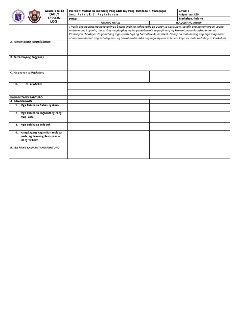 DLL Template Esp | PDF