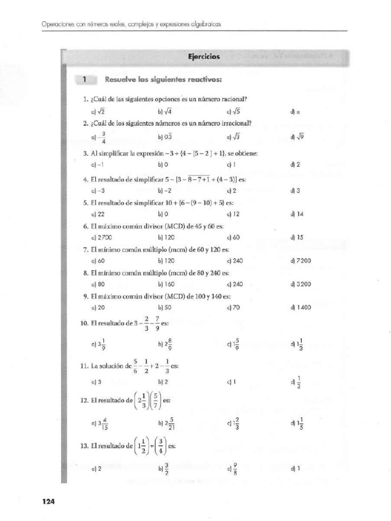 Mate Ejercicios (CONAMAT) | PDF