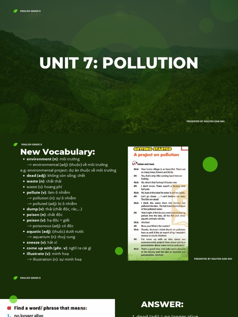 Unit 7 Pollution | PDF