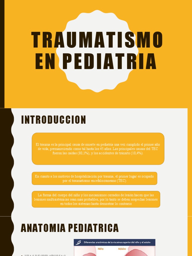 Manejo del Trauma en Pediatría | PDF | Lesión | Medicina CLINICA