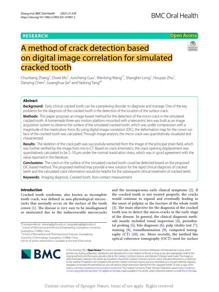 A Method of Crack Detection Based On Digital Image | PDF | Fracture ...