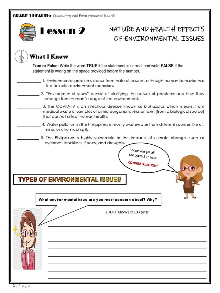 Health - Nature and Health Effects of Environmental Issues | PDF | Waste | Water Pollution