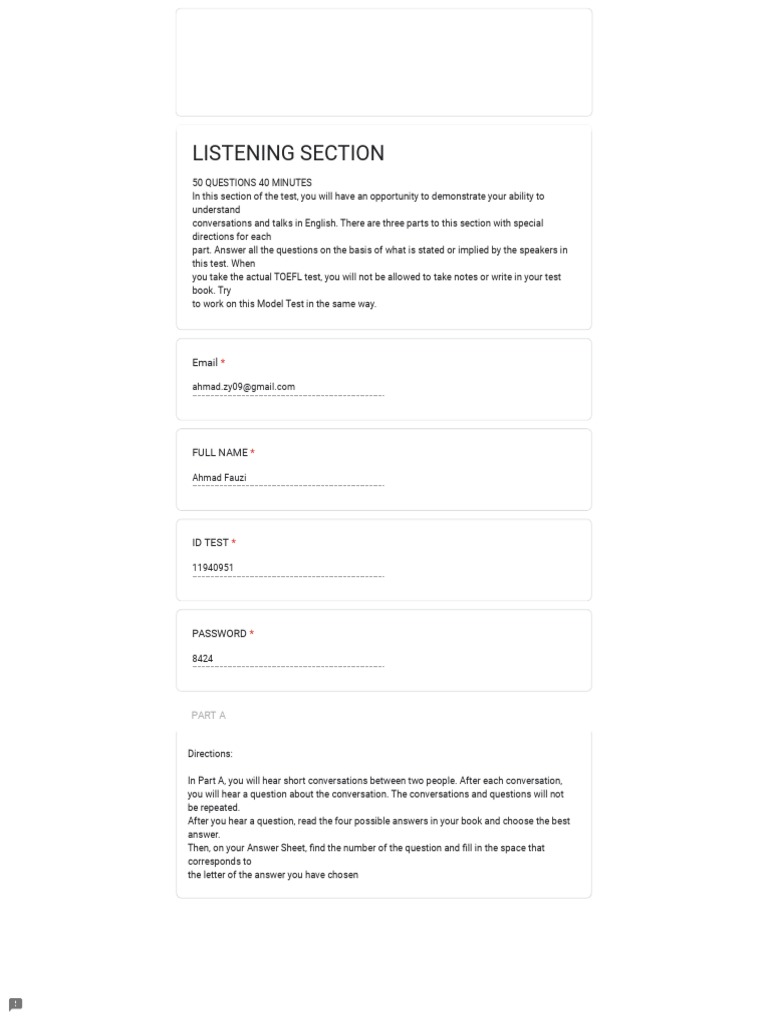 Listening Section | PDF | Astronauts | Test Of English As A Foreign ...