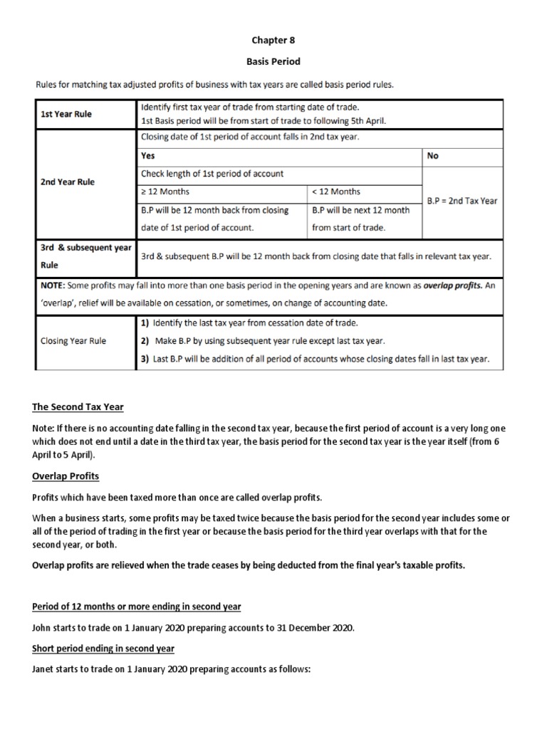 Basis Period | Download Free PDF | Taxes | Taxable Income