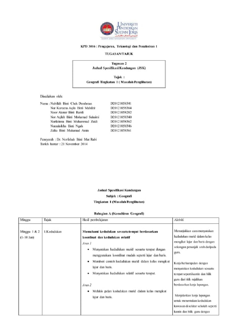 Contoh JSK Slideshare | PDF