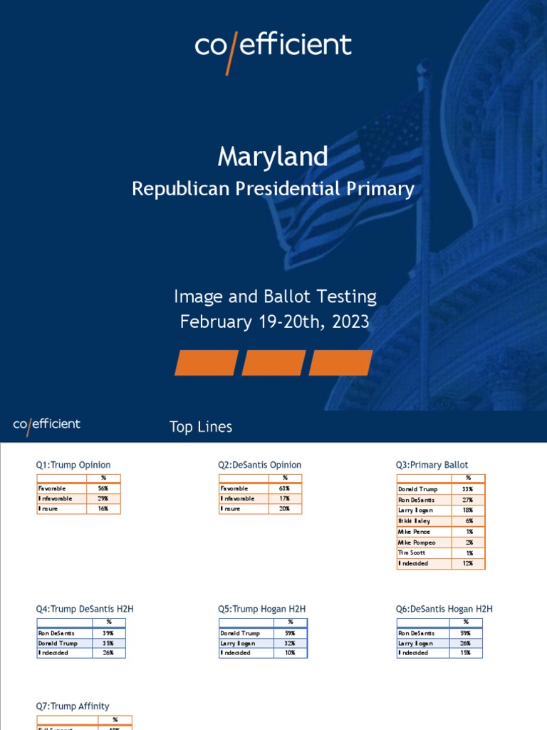 Maryland Gop Presidential Primary 2 20 Pdf Presidency Of The United