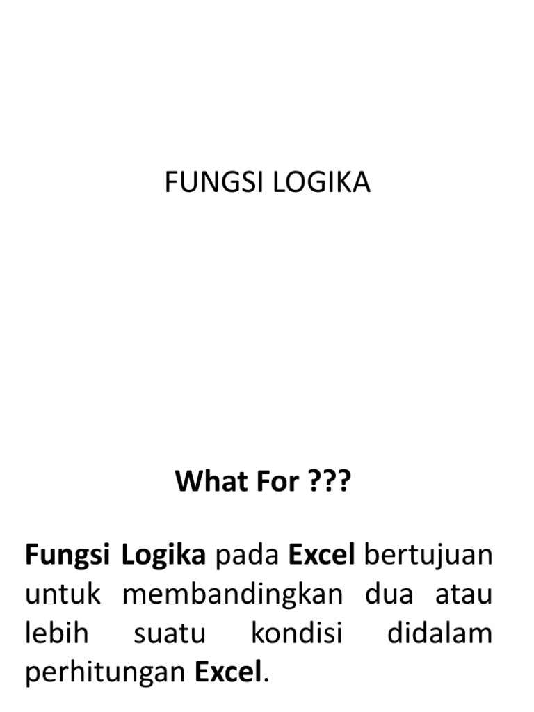 Materi Fungsi Logika | PDF