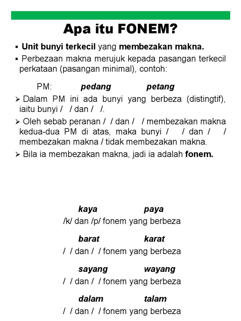 BML3093 Kuliah 2 Fonem Dan Alofon | PDF