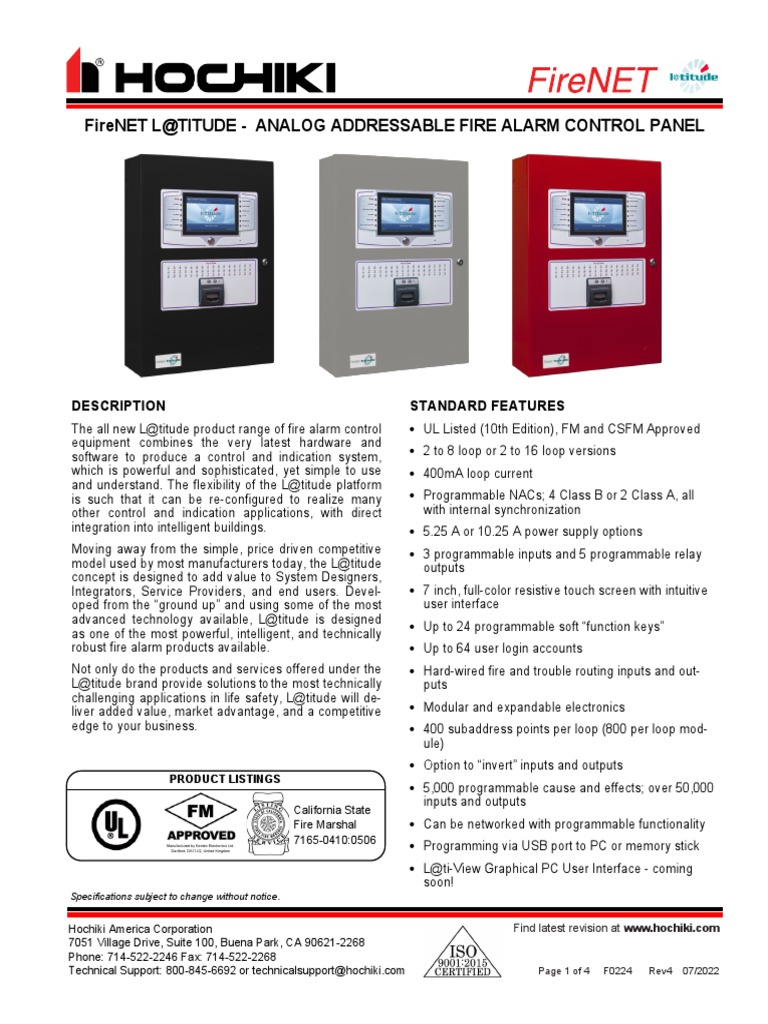 Hochiki - FireNET - L@titude | PDF | Printer (Computing) | Personal Computers