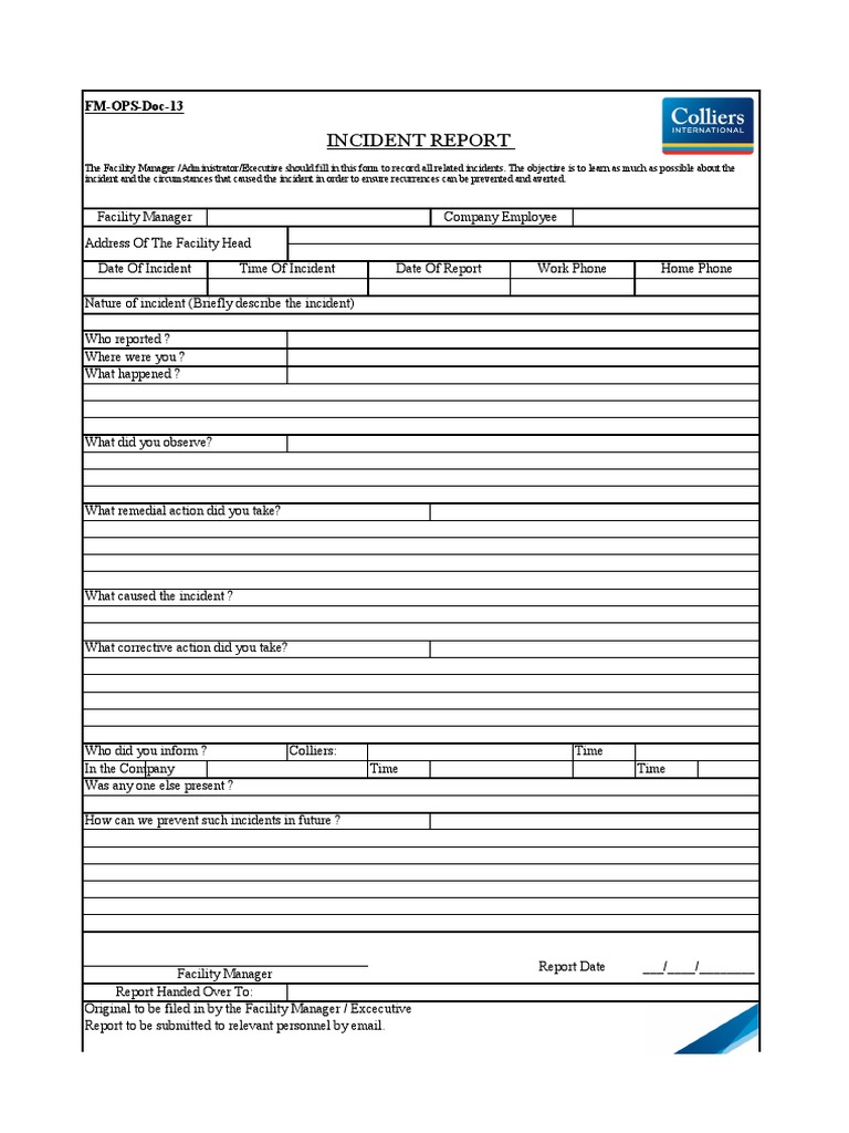 FMT - 13.incident Report | PDF